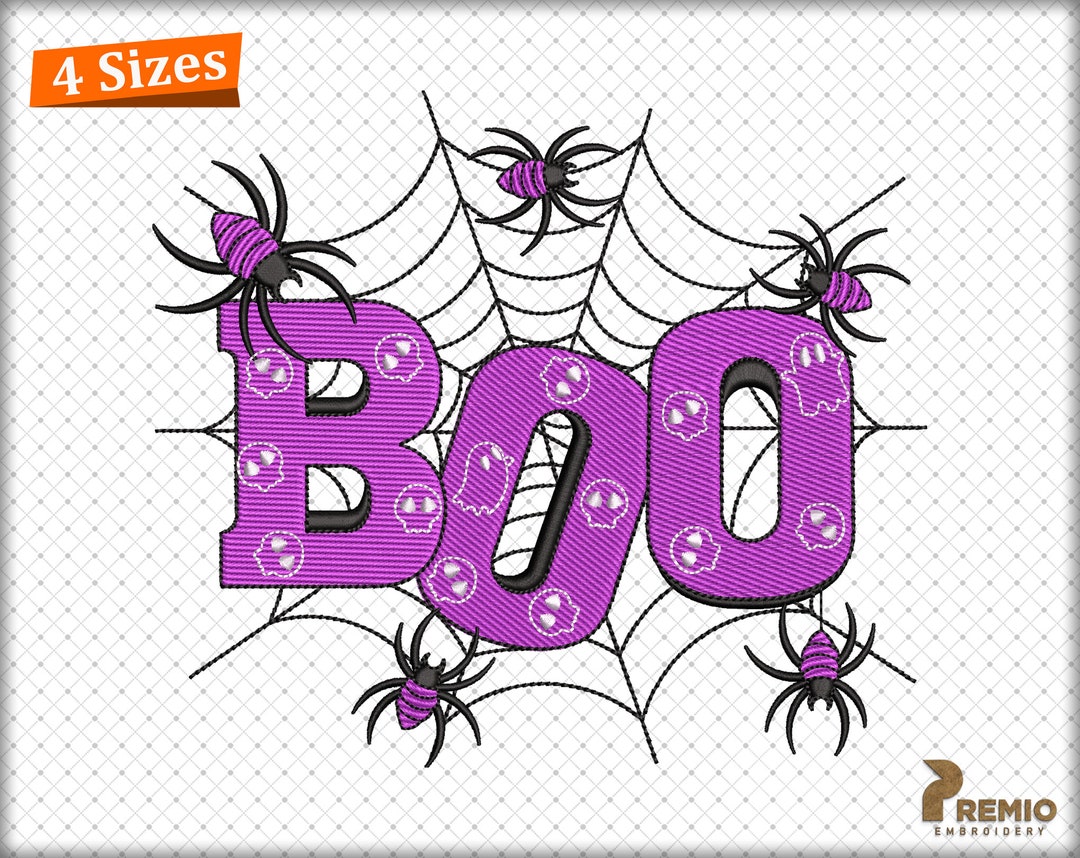 Halloween BOO Machine Embroidery Design, BOO Embroidery Patterns, Boo ...