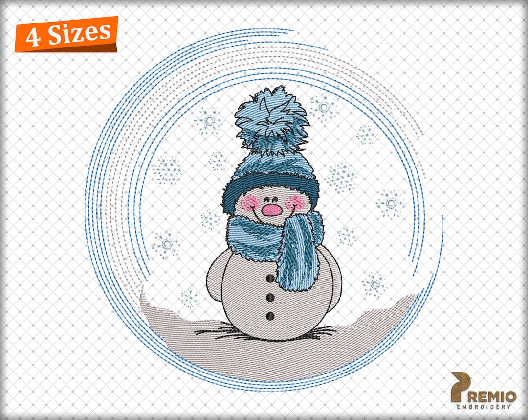 Snowman Embroidery Design, Christmas Snowman Machine Embroidery Designs ...
