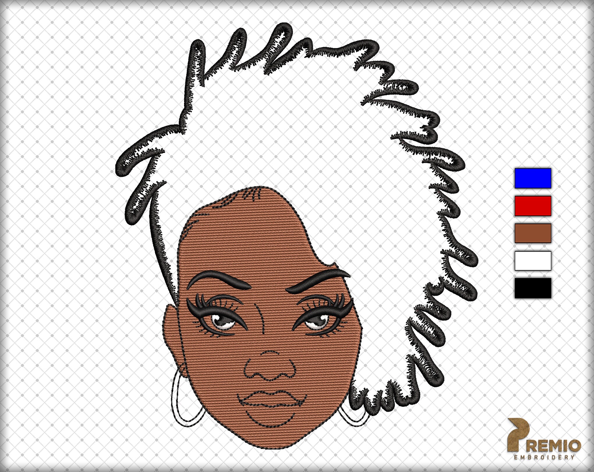 Afro Woman Applique Machine Embroidery Design Black Girl Hair - Etsy