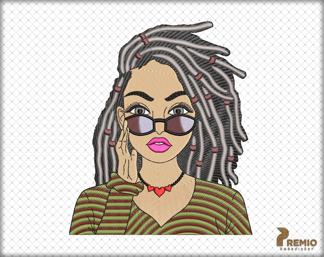 Black Woman Embroidery Designs African Machine Embroidery - Etsy