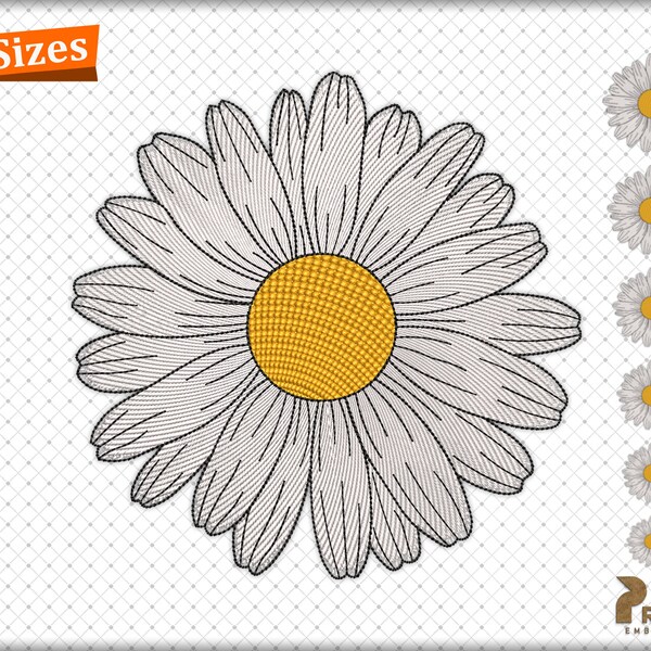 Daisy Embroidery - Etsy