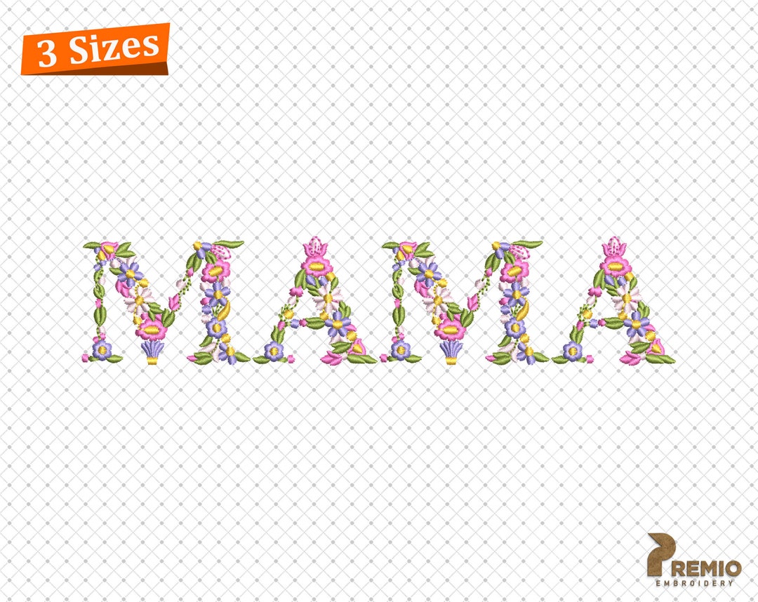 Floral Mama Embroidery Design, Groovy Mama Flowers Embroidery Design ...