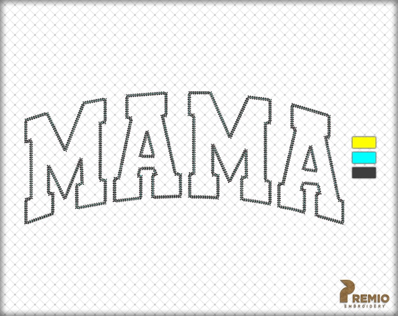 MAMA Applique Embroidery Design, Mama Curved Embroidery Files, Mother's ...