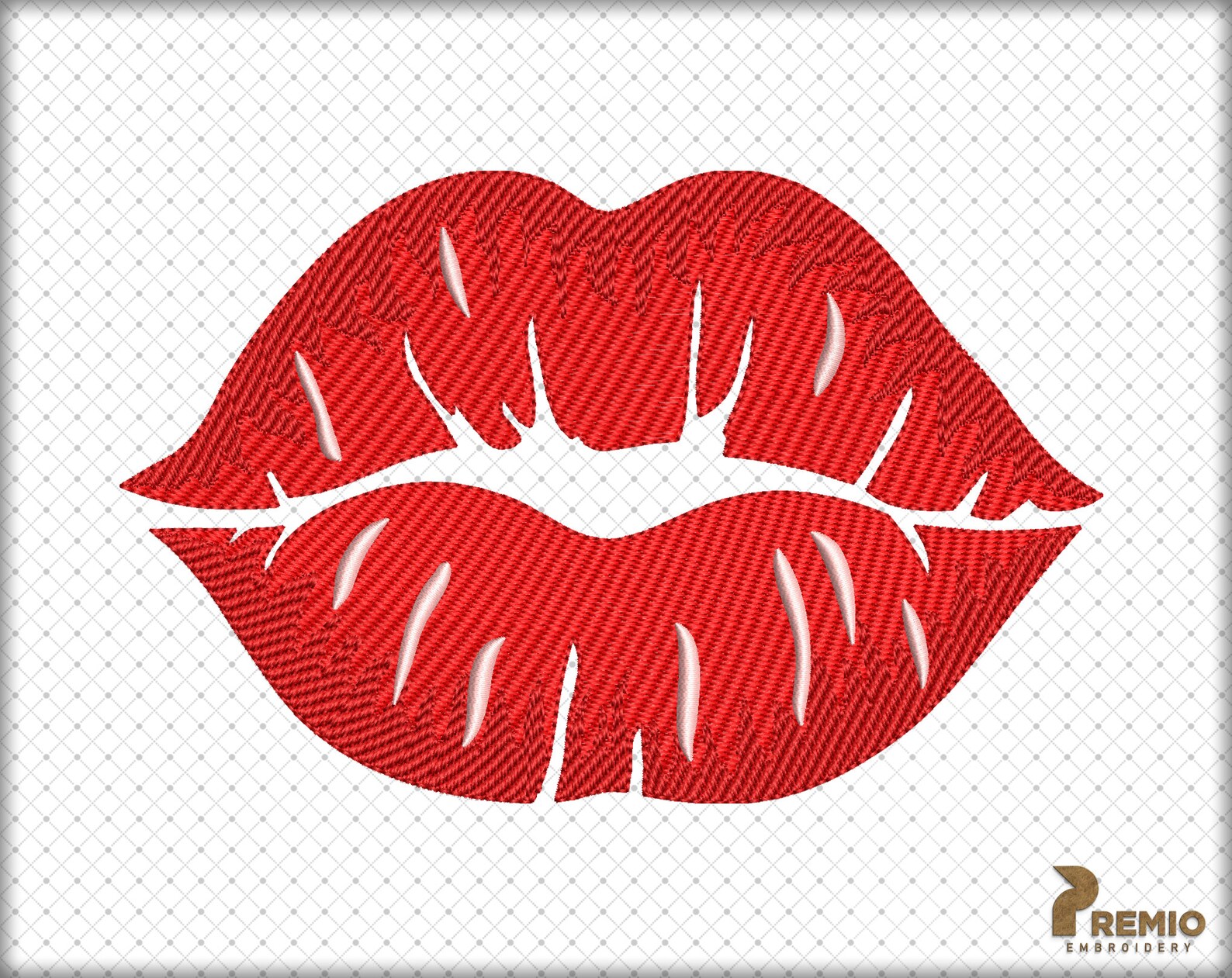 Lips Embroidery Design Kissy Lips Embroidery Designs Heart - Etsy