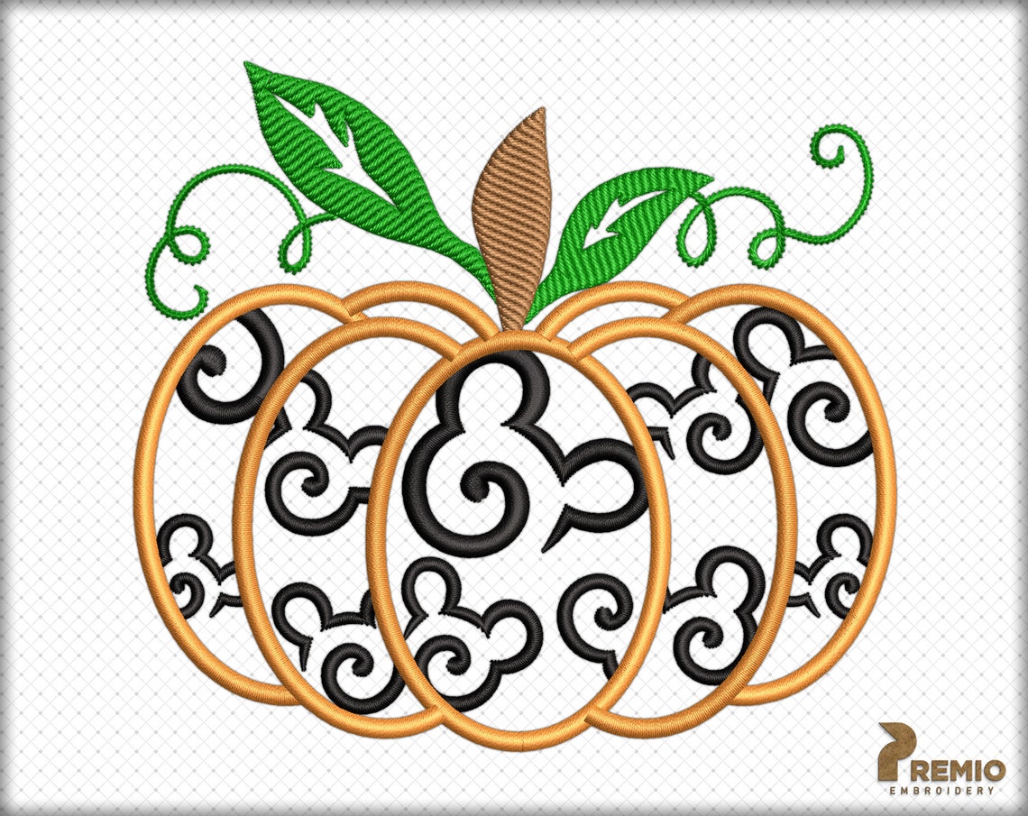 Pumpkin Embroidery Design Fall Pumpkin Machine Embroidery - Etsy