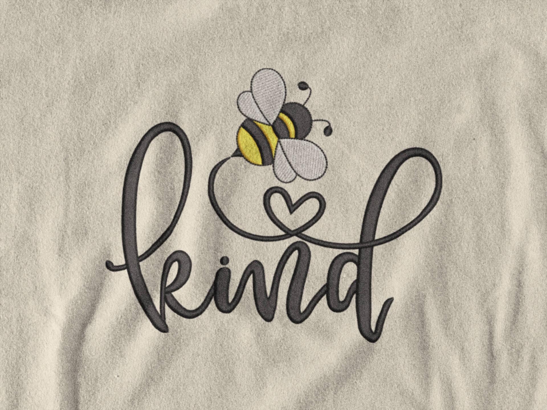 Bee Kind Embroidery Designs, Bumble Bee Kind Machine Embroidery Design ...