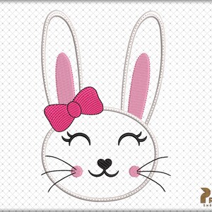 Bunny Applique Machine Embroidery Design, Bunny Embroidery, Easter ...