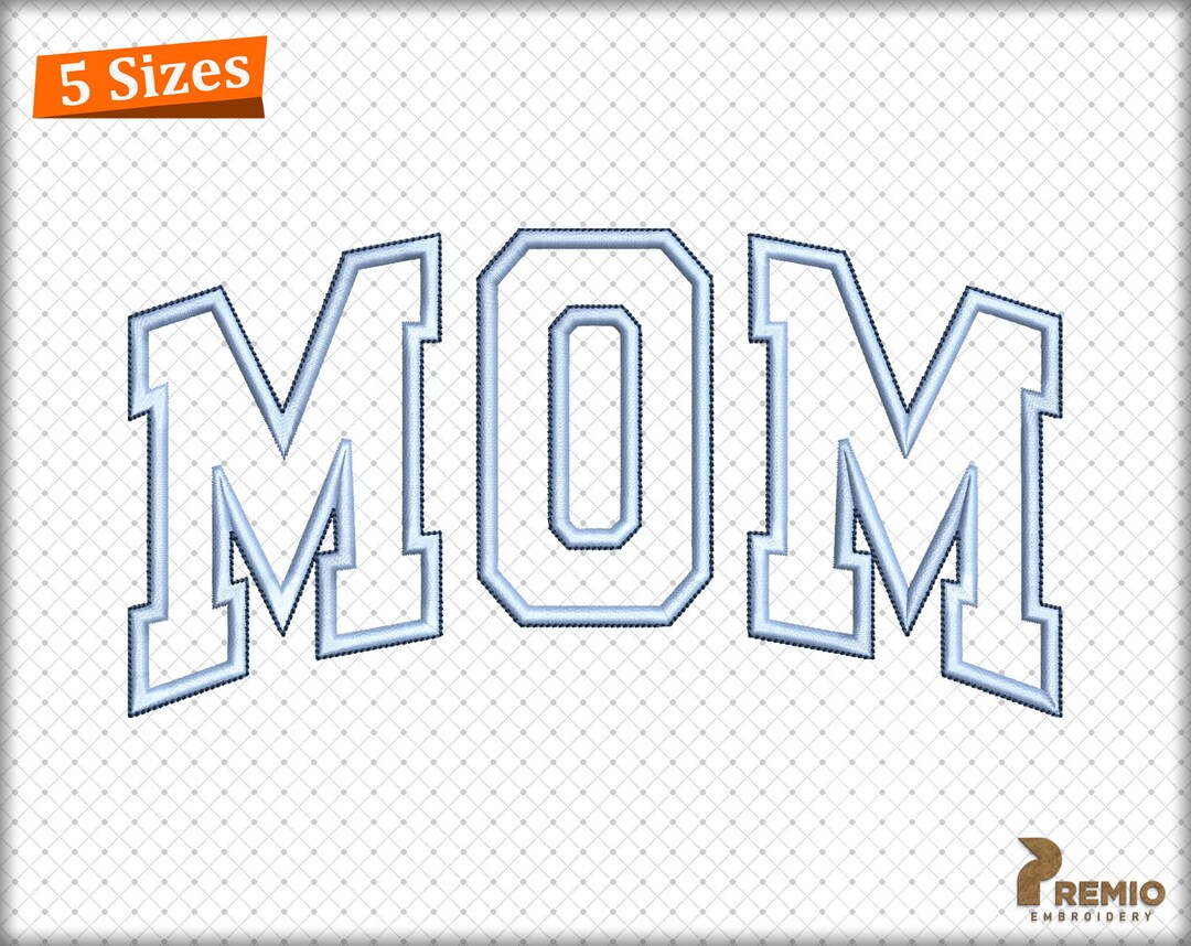 Mama Applique Embroidery Design, Curved Mama Machine Embroidery Design ...