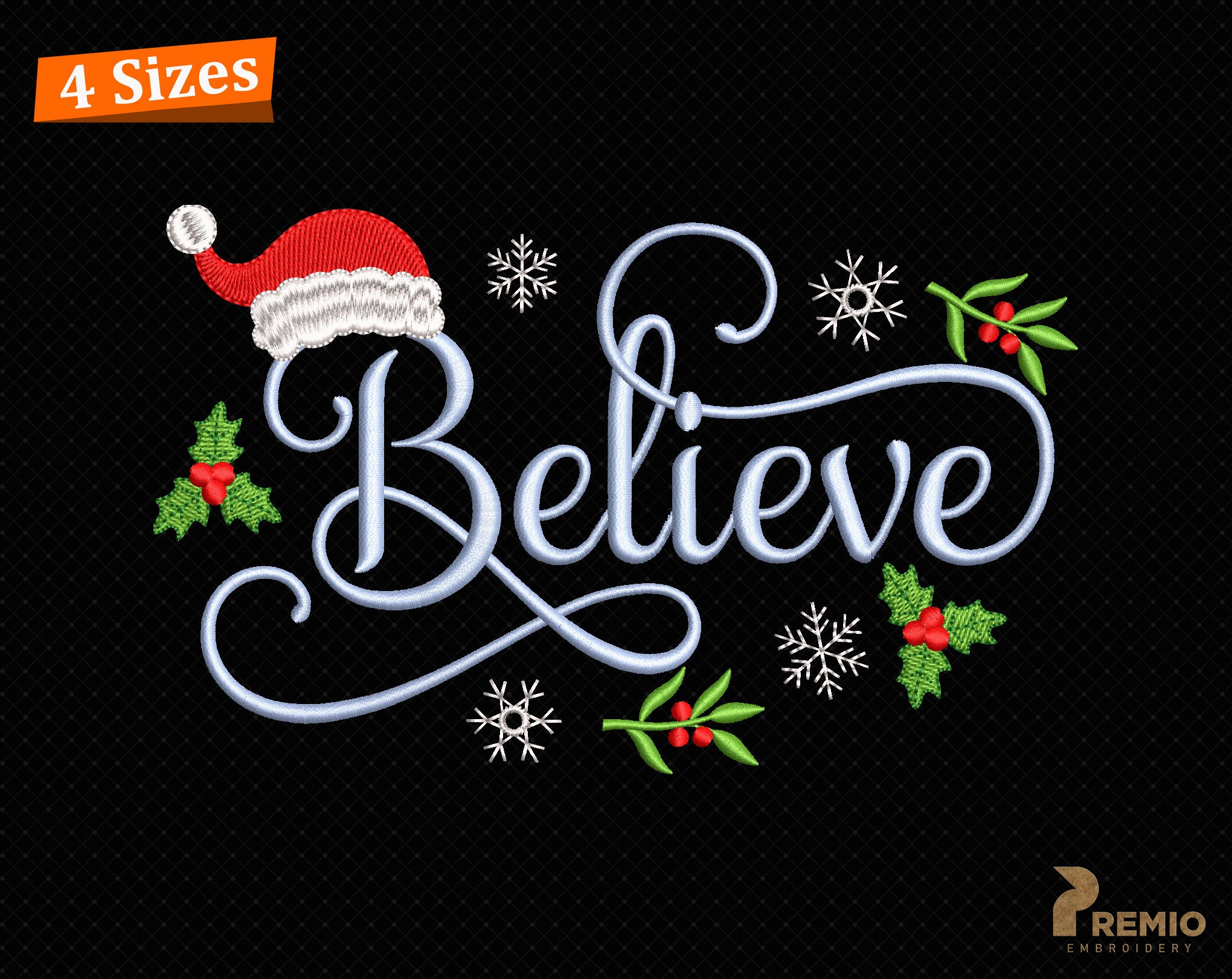 Christmas Embroidery, Believe Embroidery Design, Believe Machine ...
