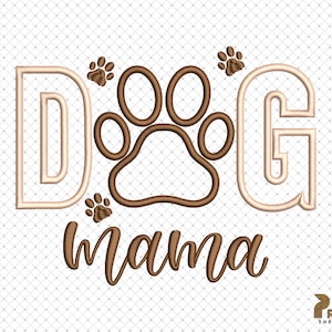 Dog Mom Embroidery Designs, Mother's Day Pet Lovers Embroidery Design ...