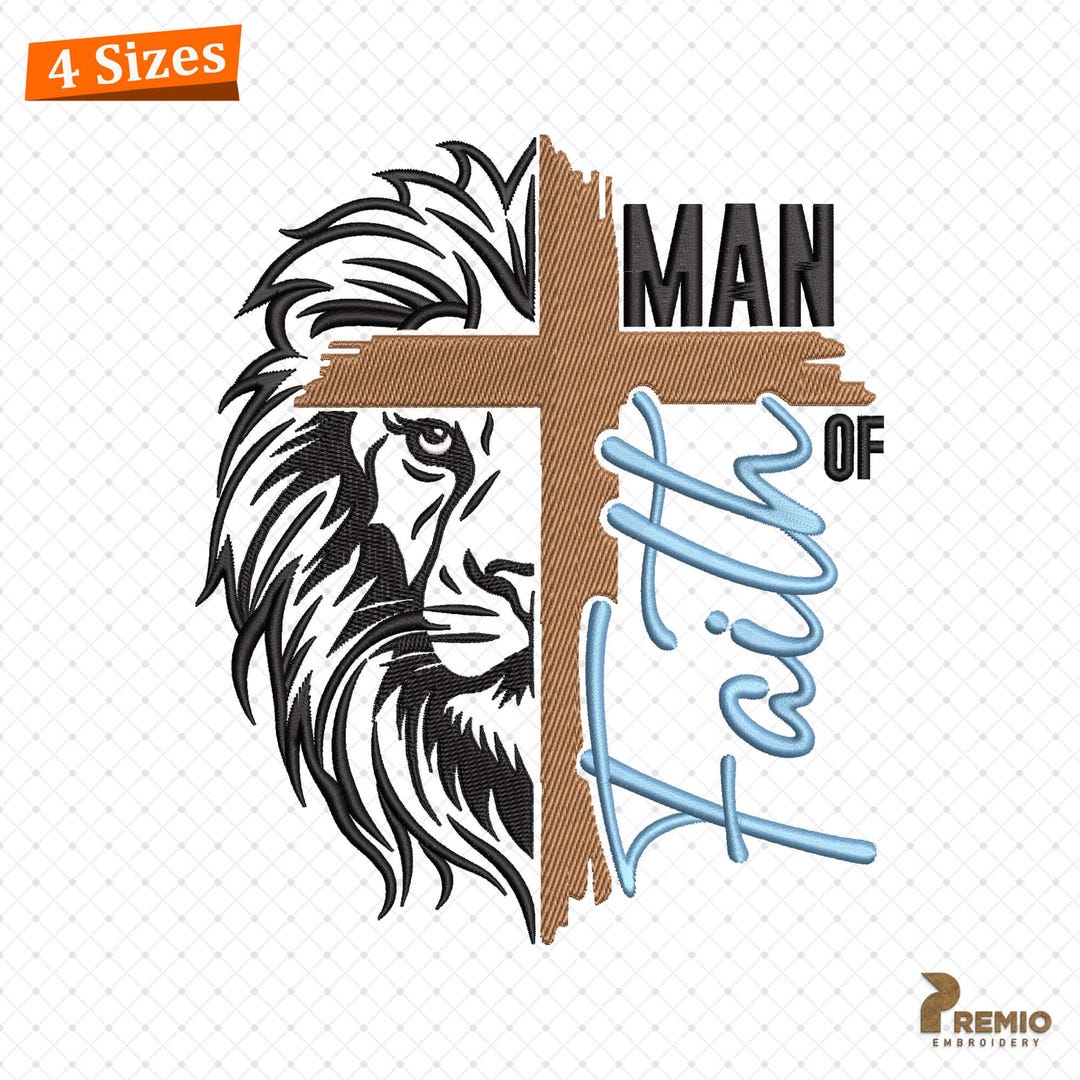 Man of Faith Embroidery Designs, Jesus Embroidery Design, Scripture ...