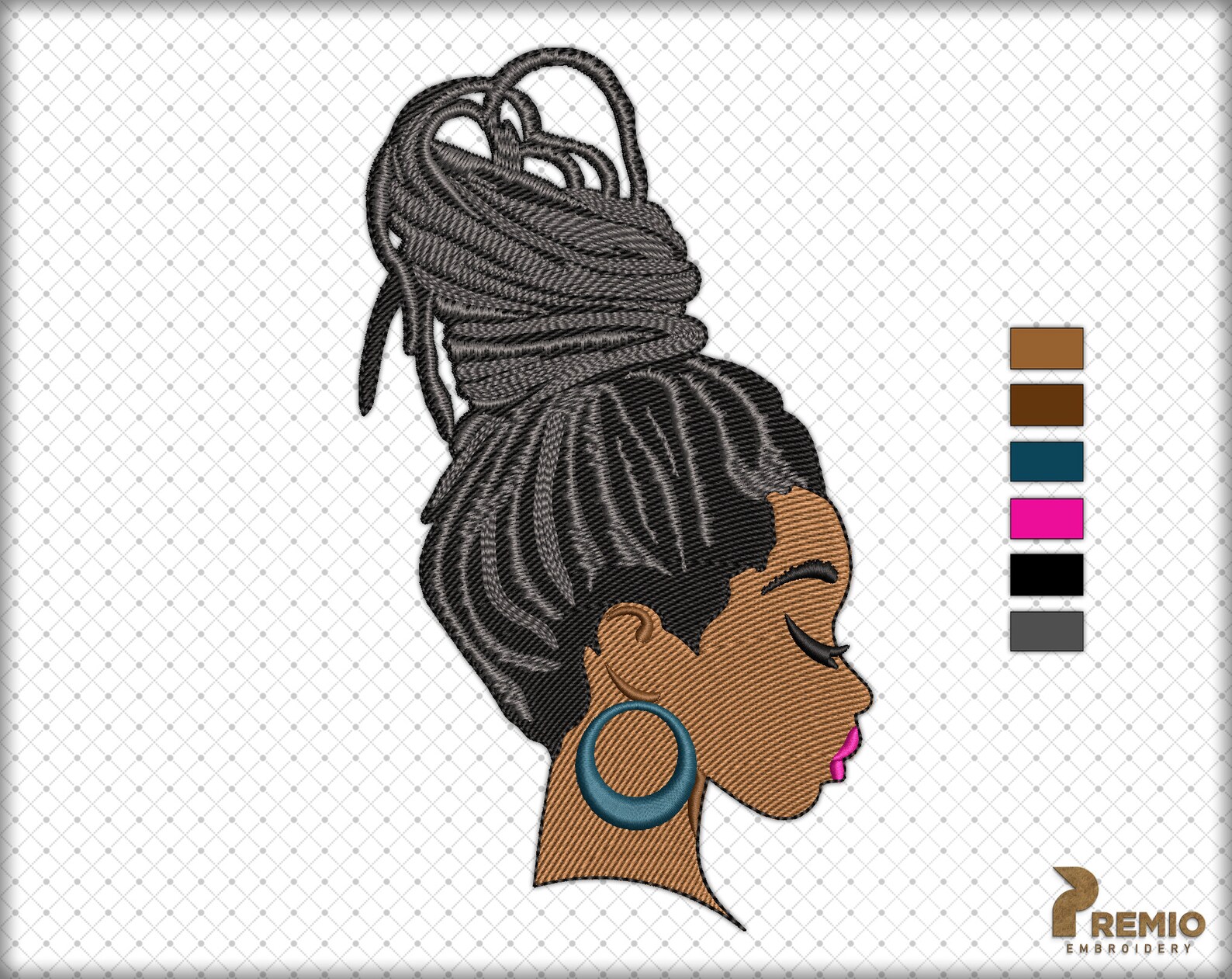 Afro Women Embroidery Design Black Woman Melanin Embroidery - Etsy