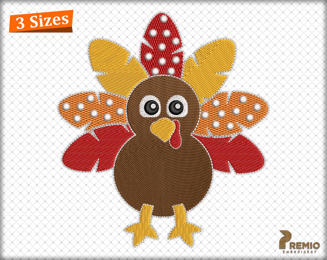 Thanksgiving Embroidery Designs Turkey Embroidery Designs - Etsy