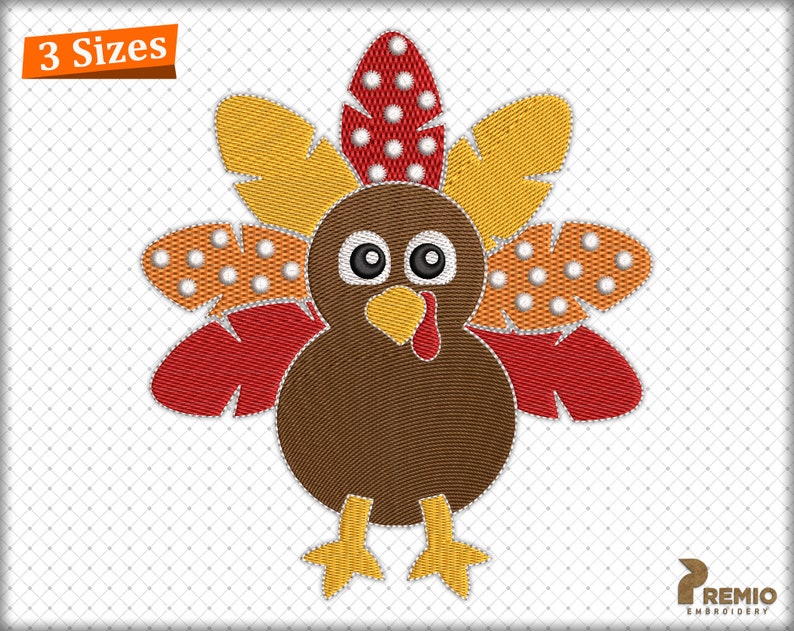 Thanksgiving Embroidery Designs Turkey Embroidery Designs - Etsy