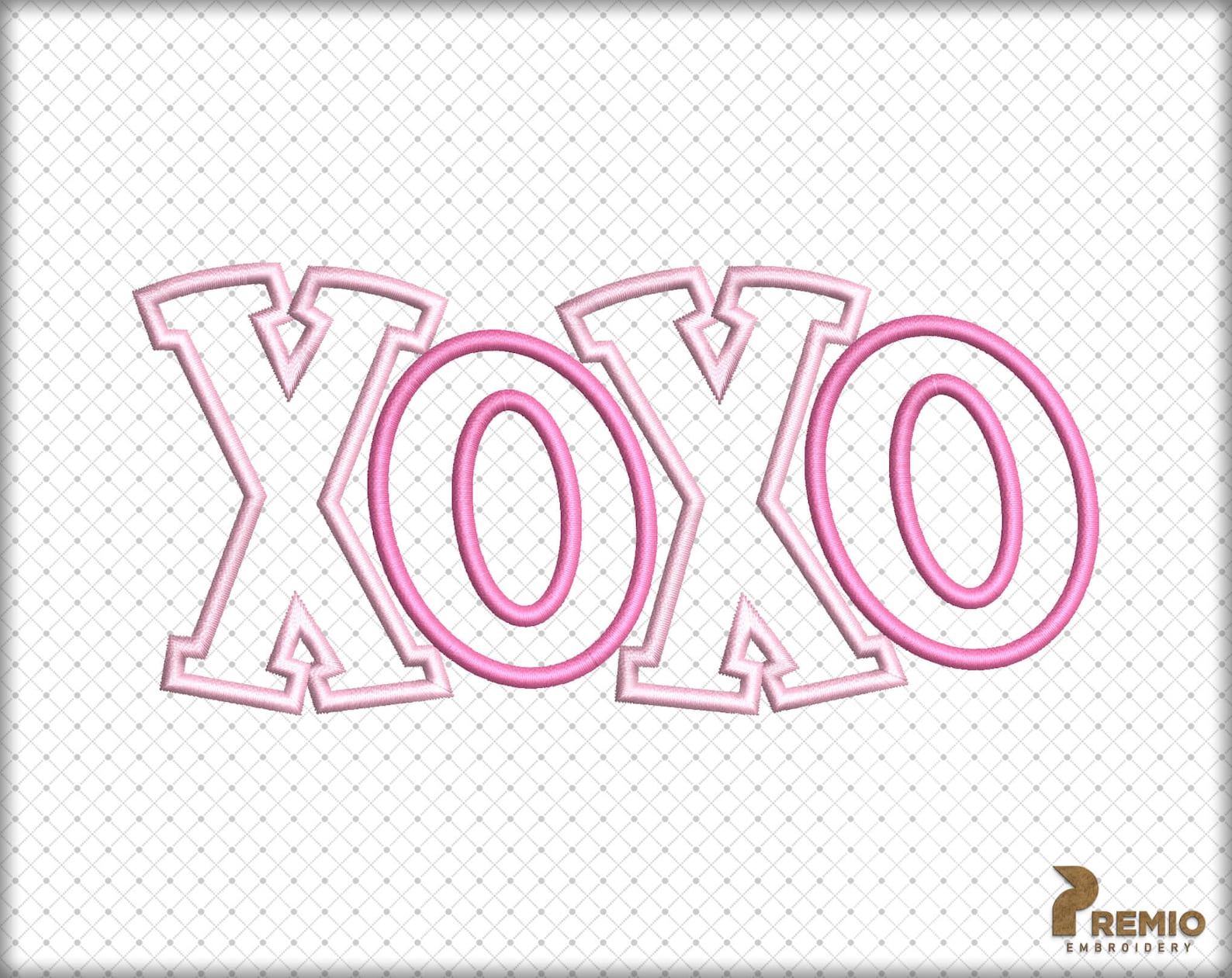 XOXO Applique Embroidery Design, Valentine's Day Embroidery Design ...