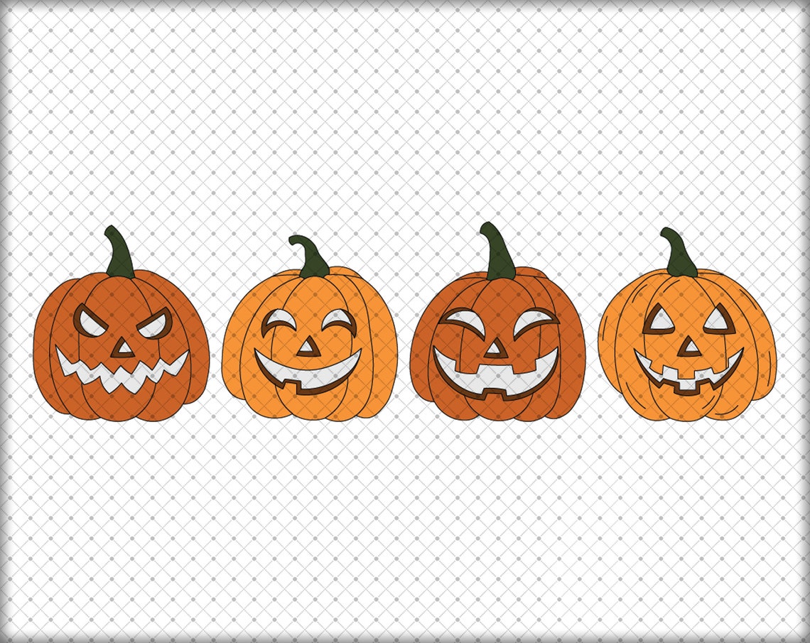 Halloween Pumpkin PNG Jack O Lantern Png Halloween - Etsy
