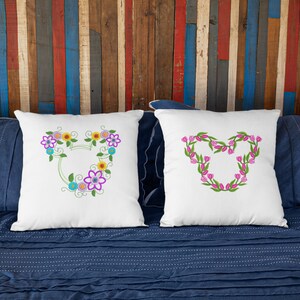Spring Embroidery Designs, Floral Spring Monogram Embroidery Design ...