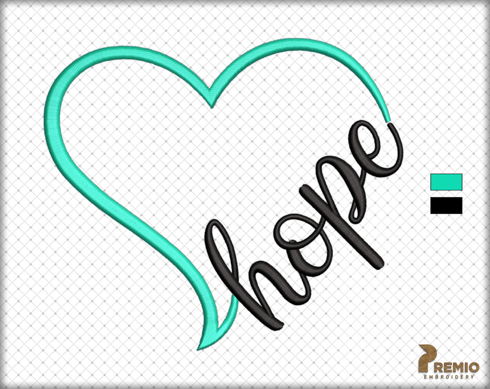 Hope Heart Embroidery Design, Hope Embroidery Design, Hope Embroidery ...