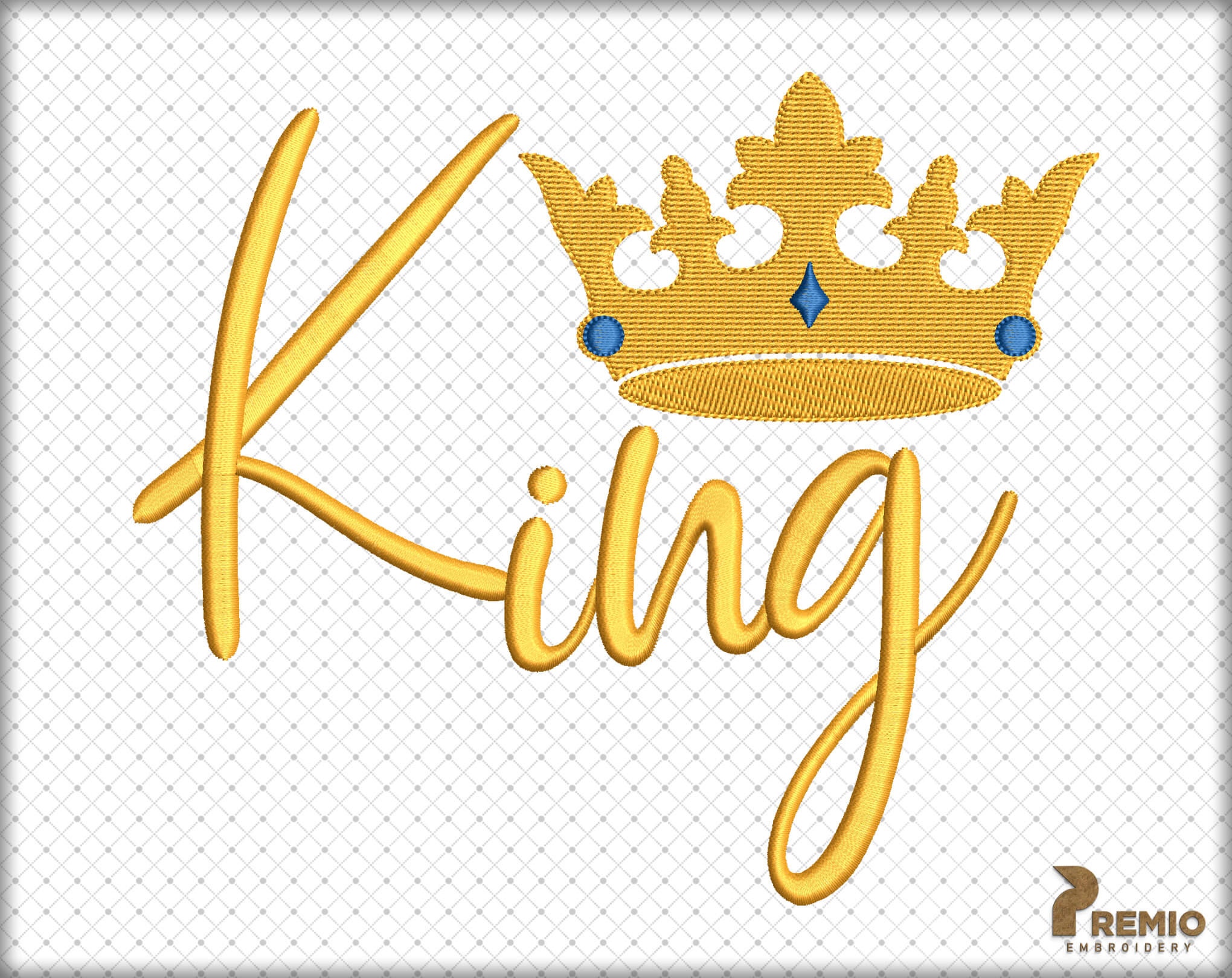 King Crown Embroidery Design, King With Crown Embroidery Pattern File ...