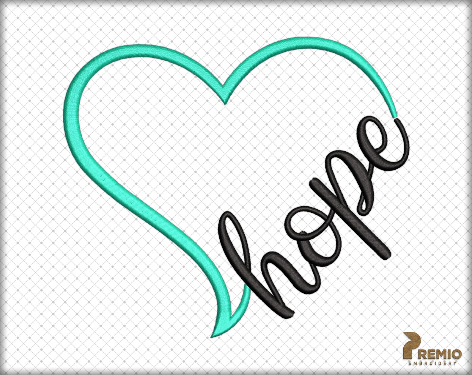 Hope Heart Embroidery Design, Hope Embroidery Design, Hope Embroidery ...