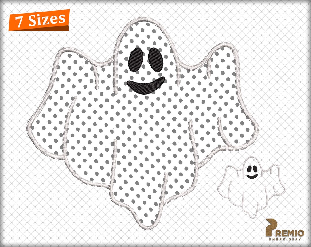Spooky Ghost Embroidery Applique Designs, Halloween Digitizing ...