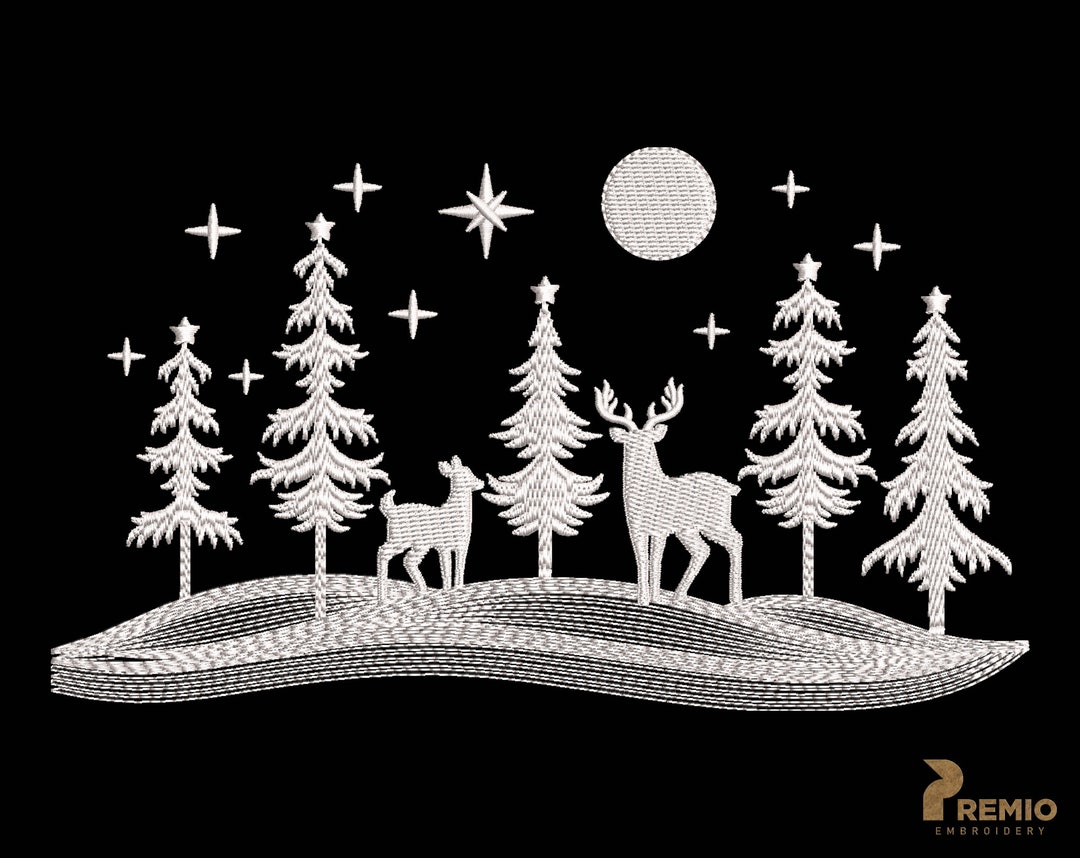 Winter Embroidery Designs, Christmas Embroidery Designs, Santa Reindeer ...