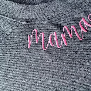 MAMA Embroidery Design, Curve Collar Mama Arched Embroidery Files ...