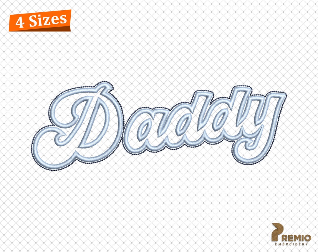 Dad Applique Embroidery, Dad Machine Embroidery Design Father's Day ...