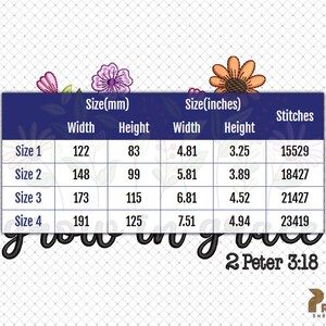 Grow in Grace Embroidery Design, Christian Wildflowers Machine ...