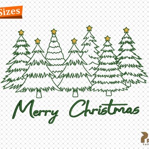 Christmas Trees Embroidery Designs, Christmas Machine Embroidery Design ...