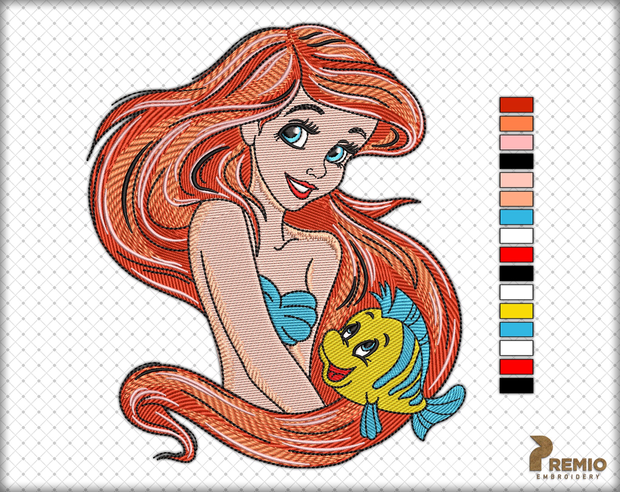 Appliques & Patches Ariel and Prince Eric DIY 4 1/2 inch Iron On ...