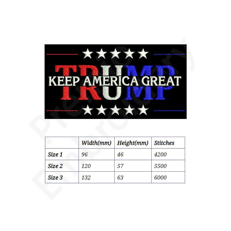 Trump Embroidery Design for Machine Trump Campaign Donald - Etsy