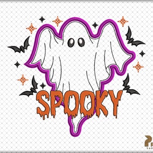 Halloween Designs, Halloween Applique Embroidery, Spooky Ghost Applique ...