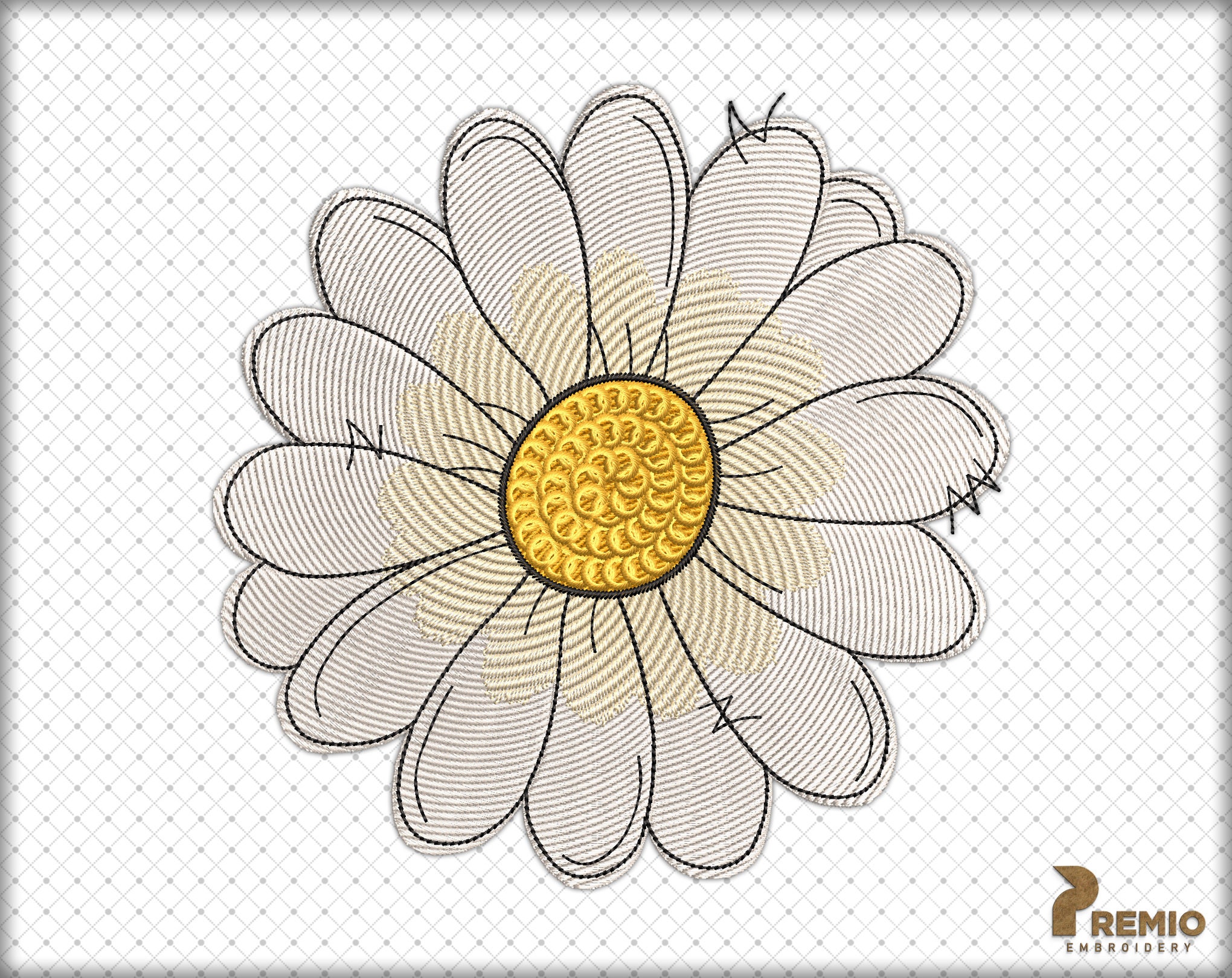 Daisy Embroidery Design, Daisy Flower Embroidery Design, Daisy Flower ...