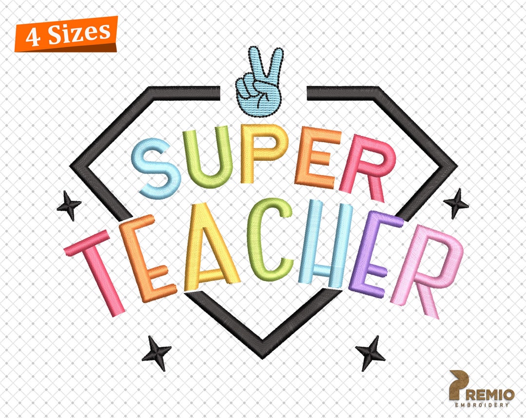 Teacher Embroidery Design, Pencil Embroidery Design, Gift for Teacher's ...