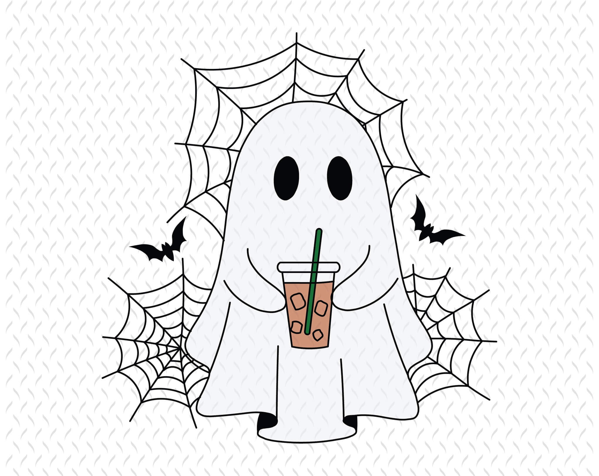 Ghost Drinking Coffee Png, Ghost Ice Coffee Png, Halloween Ghost Png, Halloween T Shirt Png ...