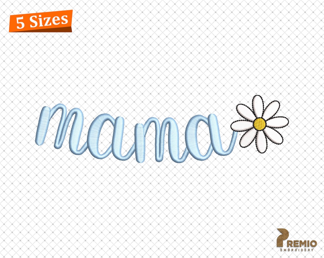 Spring Mama Embroidery Design, Mama Collar Curved Embroidery Design ...