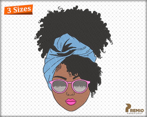 Afro Woman Machine Embroidery Design Black Girl Embroidery - Etsy