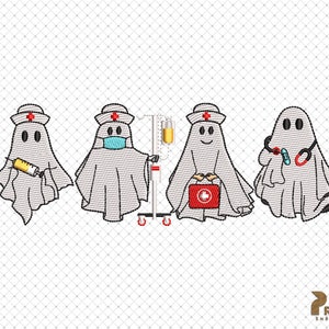 Spooky Nurse Embroidery Designs, Halloween Nurse Embroidery Designs ...
