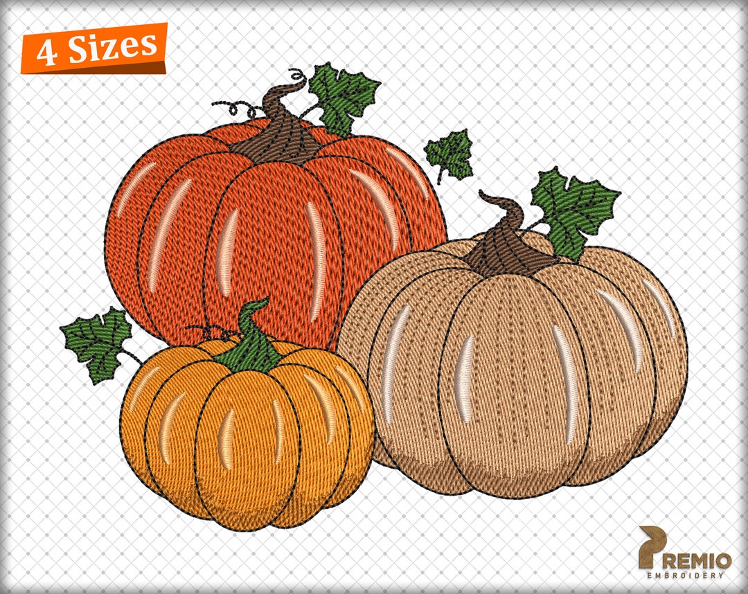 Halloween Trio Pumpkins Embroidery Designs, Haunted Trio of Pumpkin ...