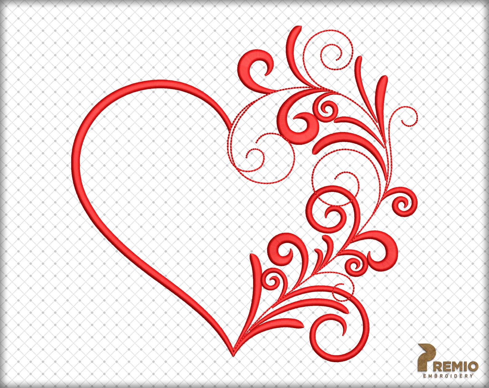 Heart Machine Embroidery Design File Embroidery Designs - Etsy