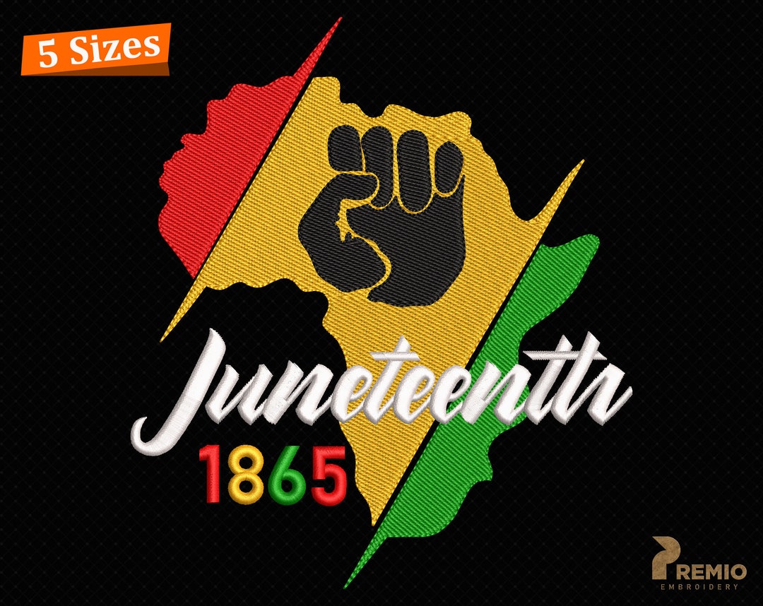 Juneteenth Embroidery Designs, Juneteenth 1865 Embroidery Design, Black ...