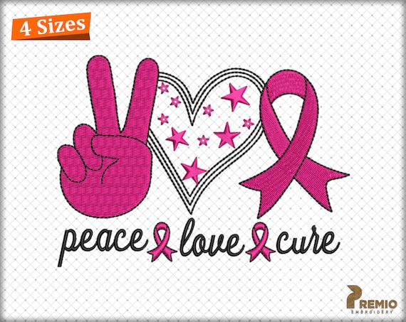 Awareness Embroidery Design Cancer Ribbon Machine Embroidery - Etsy