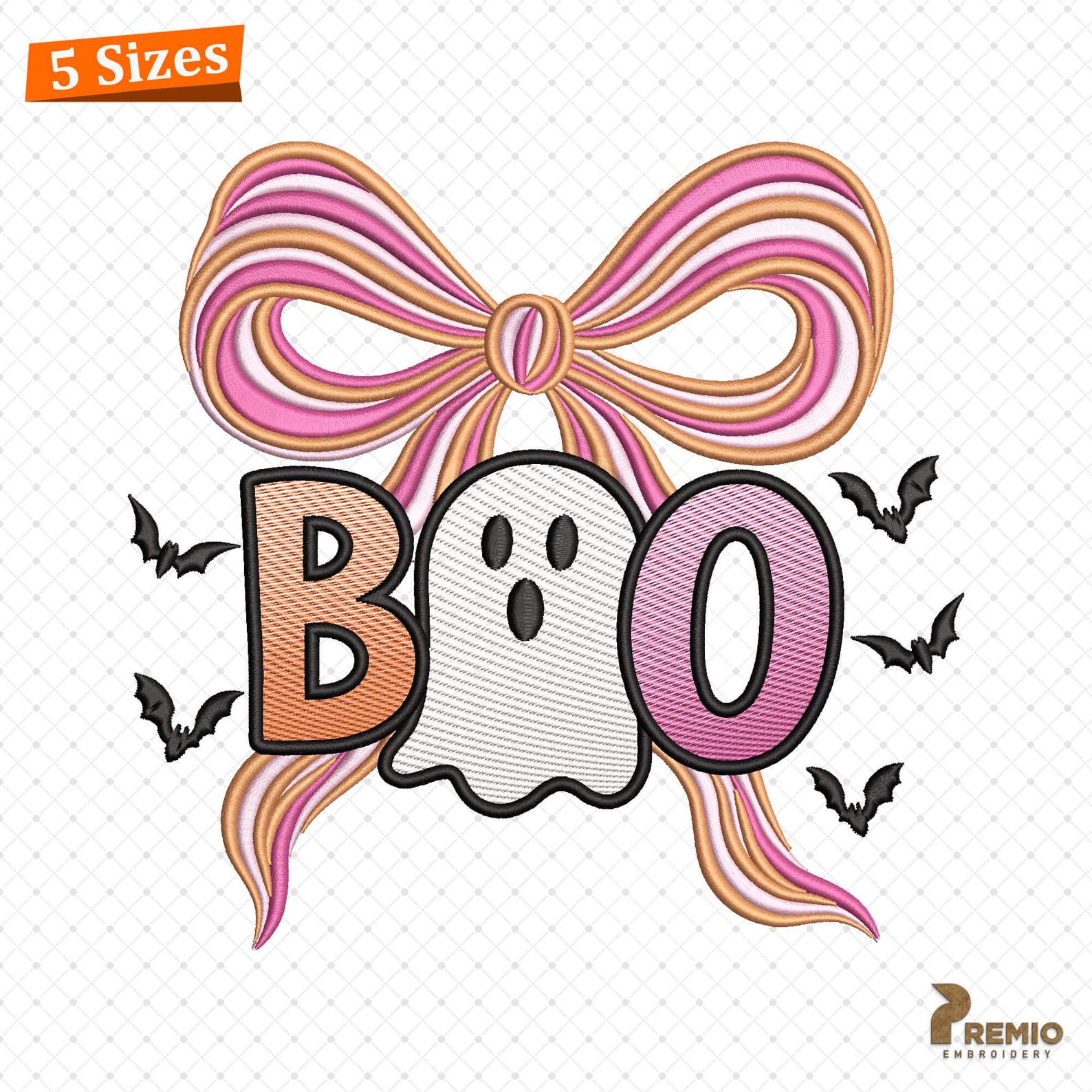 Halloween BOO Embroidery Design, Spooky Coquette Embroidery Designs ...