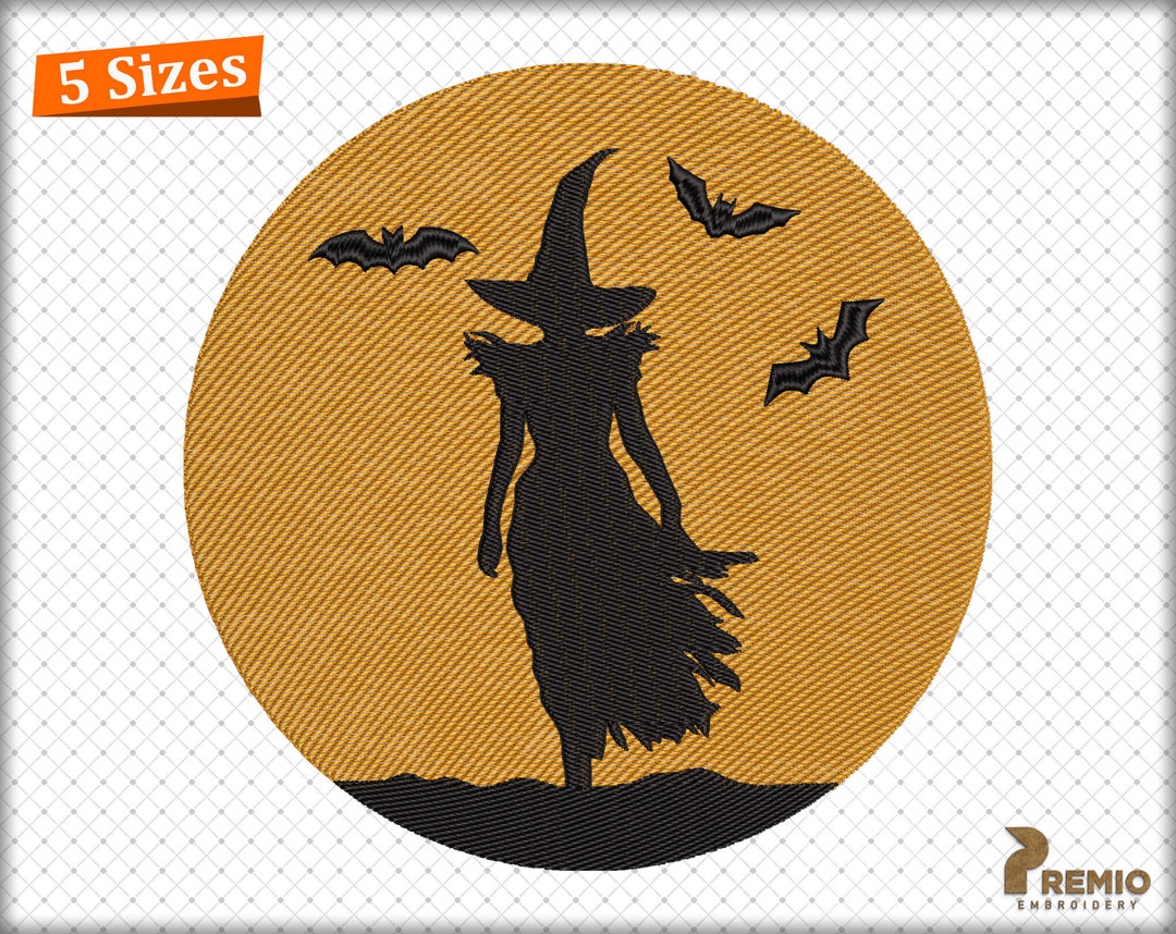 Wicked Witch Embroidery Design, Halloween Witch Machine Embroidery ...