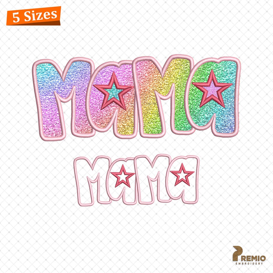 Mama Applique Embroidery Design, Mama Embroidery, Mama Machine ...