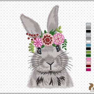 Bunny Embroidery Designs, Easter Bunny Machine Embroidery Design Files ...