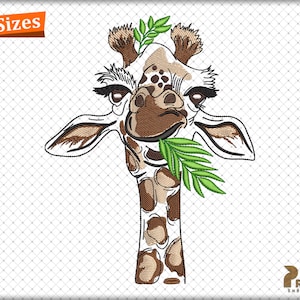 Giraffe Embroidery Designs, Embroidery Design for Giraffe, Wildlife ...