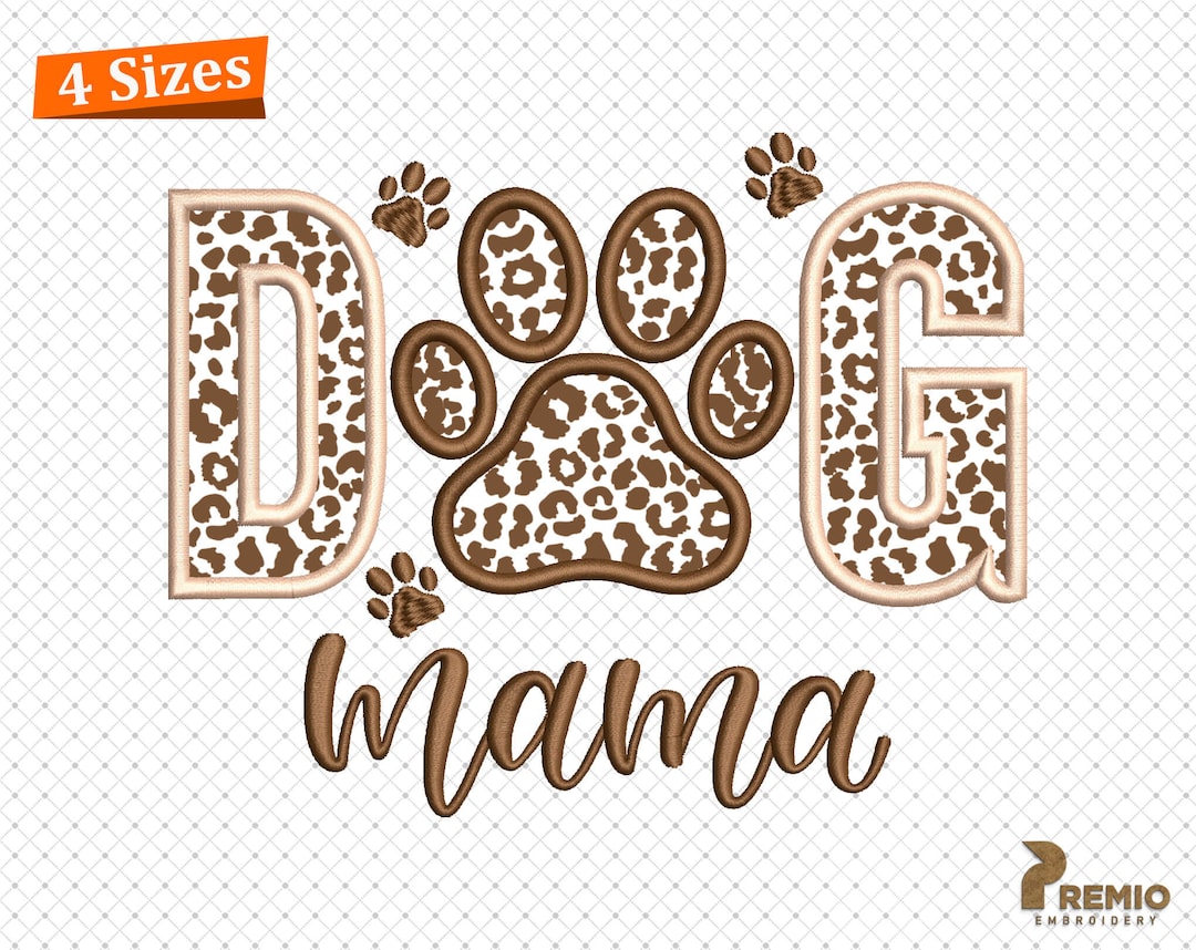 Dog Mom Embroidery Designs, Mother's Day Pet Lovers Embroidery Design ...