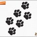 Paw Embroidery Designs, Animal Paw Embroidery Machine Files, Continuous ...